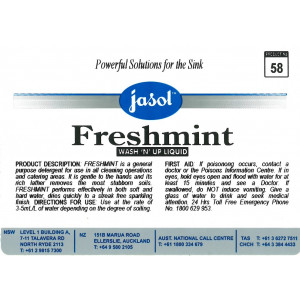 Label for Jasol Freshmint - Spray Guns, Bottles and Accessories ...