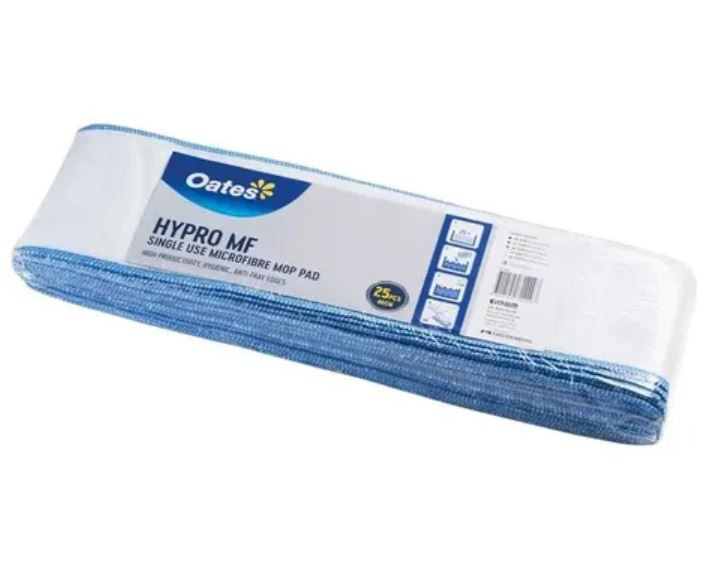 Oates Hypro MF Blue Disposable Mop Pads Carton of 400