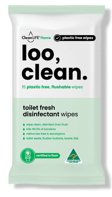 CleanLIFE Loo Clean Wipes Packet of 15 - New Products