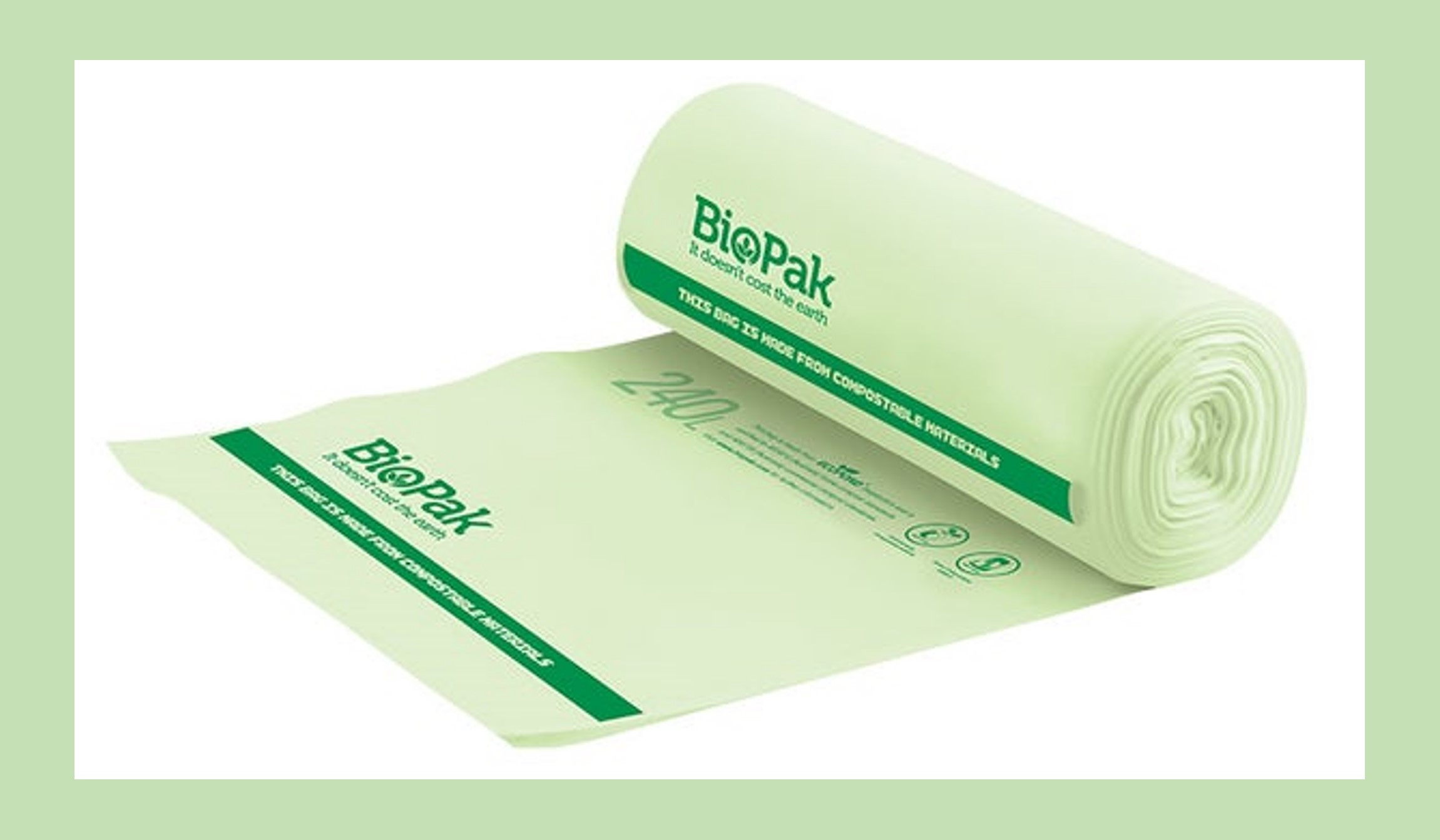 BioPak Compostable Bin Liner 240L Carton of 144
