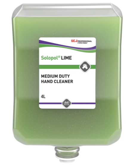 Deb Solopol Lime Medium-Heavy Duty Hand Cleaner 4L Carton of 4