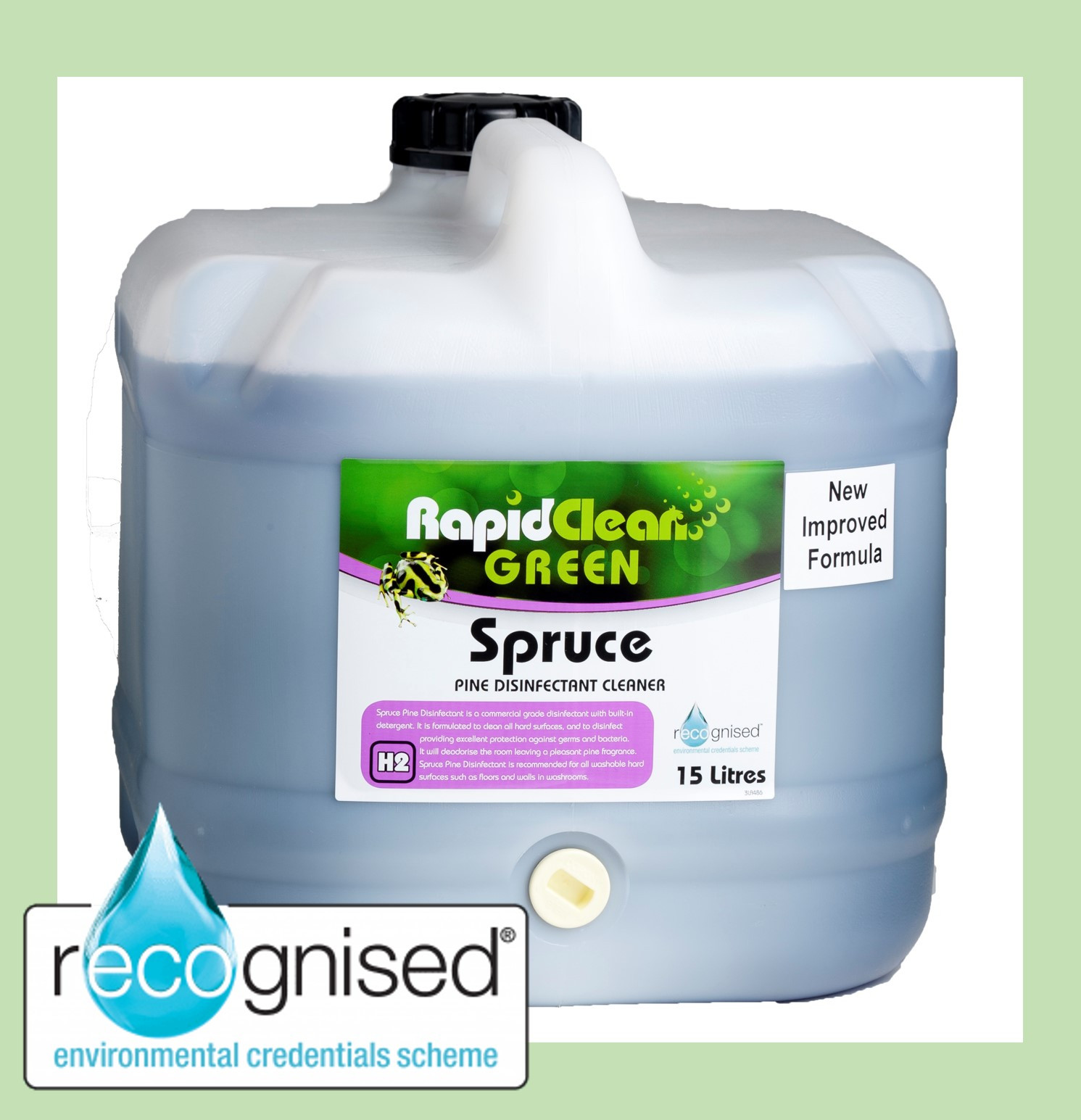 Rapid Green 15L Pine Disinfectant Cleaner Deodoriser