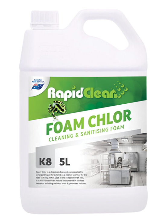 Rapid Foam Chlor Cleaner & Sanitiser 5L - Bleach and Chlorinated ...