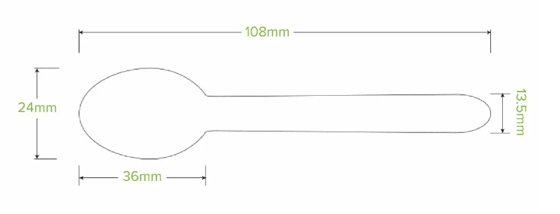 BioPak Compostable Wooden Disposable Teaspoon Carton of 2000
