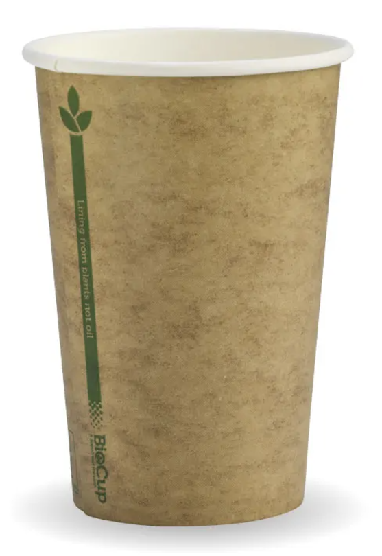 BioPak Single Wall Kraft Green Line Biocup 320ml/10oz Carton of 1000