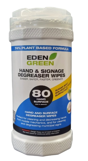 Eden Green Hand and Signage Degreaser Wipes Tub of 80 - Wet Wipes ...