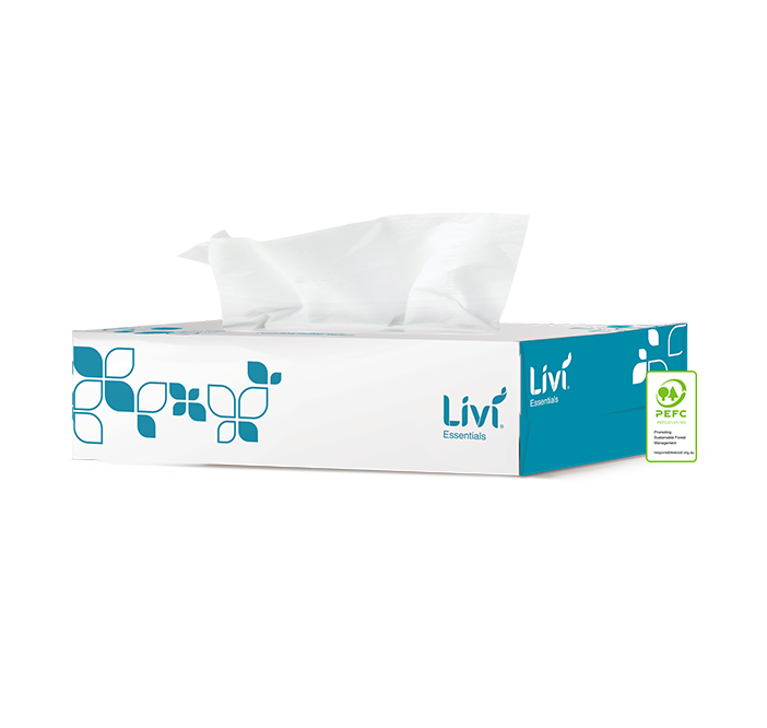 Livi Essentials Facial Tissues 2Ply 100 Sheet Carton Of 30