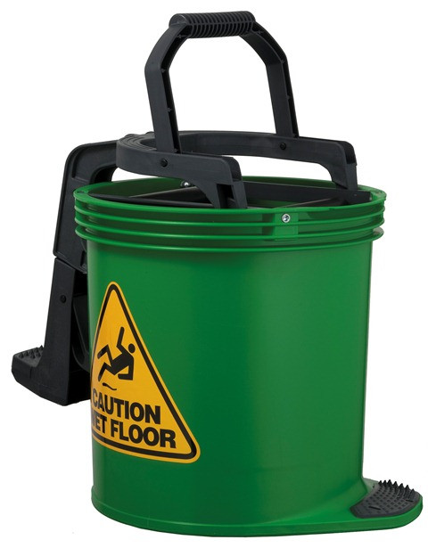 Oates Plastic Wringer Mop Bucket Green | The Goods