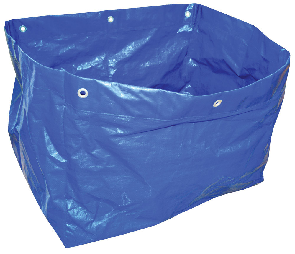 Metal Scissor Waste Trolley Bag Blue