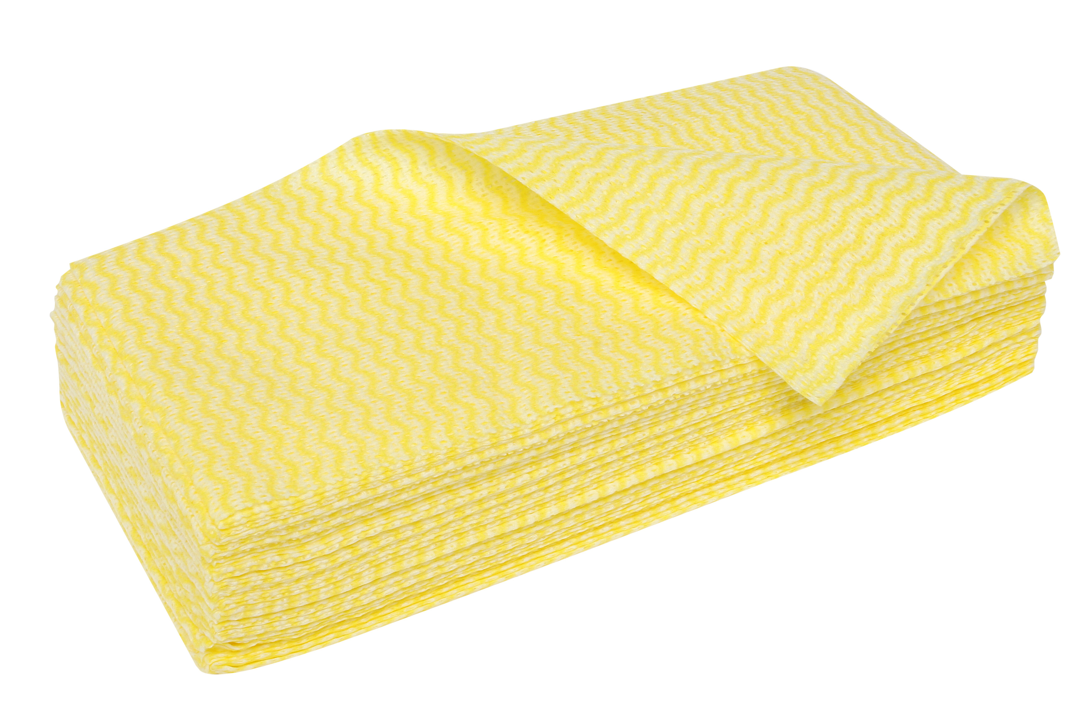 Heavy Duty Wipes Yellow 60 x 45cm Packet of 20 - Wipes & Cloths