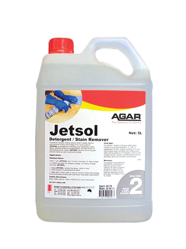 Agar Jetsol Spray and Wipe Stain Remover 5L - Multipurpose and Spray ...