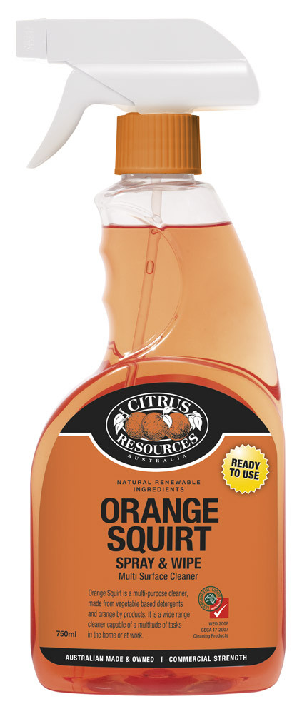 Citrus Resources Orange Squirt Spray and Wipe 750ml - Multipurpose and ...