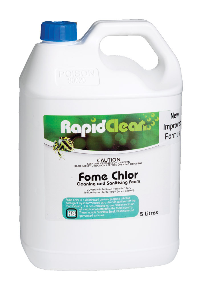 Rapid Fome Chlor Cleaner & Sanitiser 5L - Bleach and Chlorinated ...