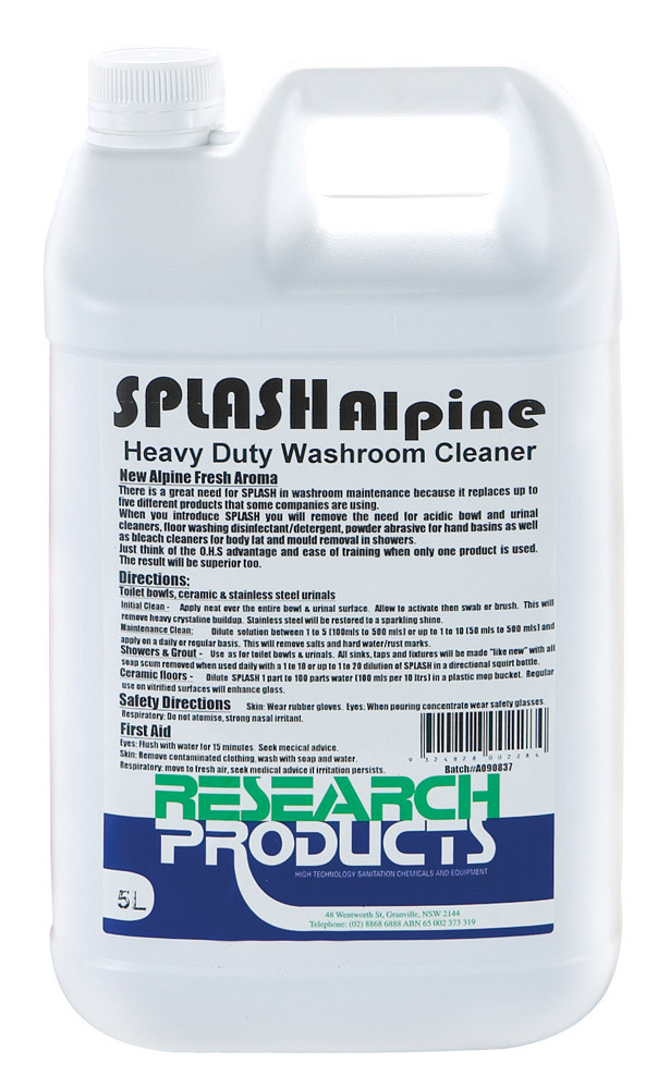 Research Splash Alpine Washroom Cleaner 5L - Washroom and Toilet - Chemical