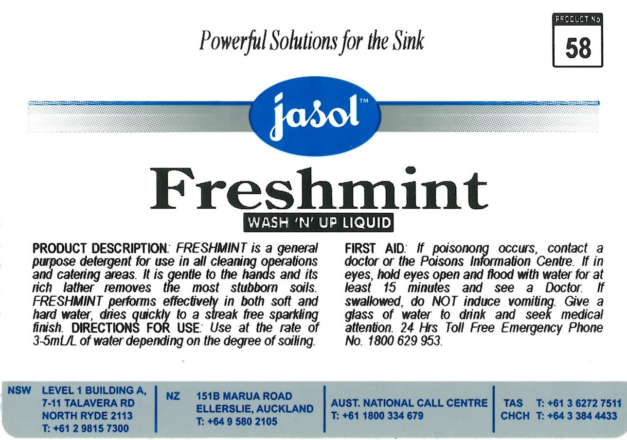 Label for Jasol Freshmint